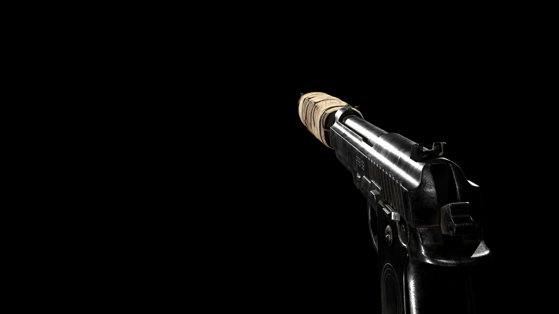 ArtStation - PRB92 Pistol WITH SUPPRESSOR Low-poly 3D model | Game Assets