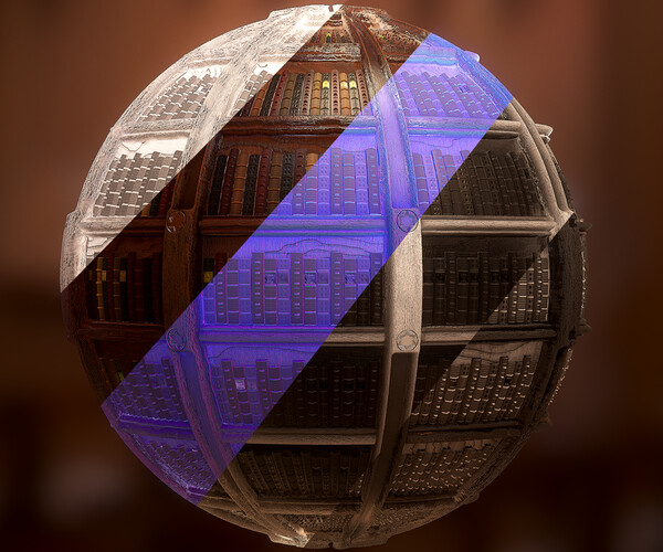 ArtStation - Bookshelf Material - Substance Designer | Game Assets