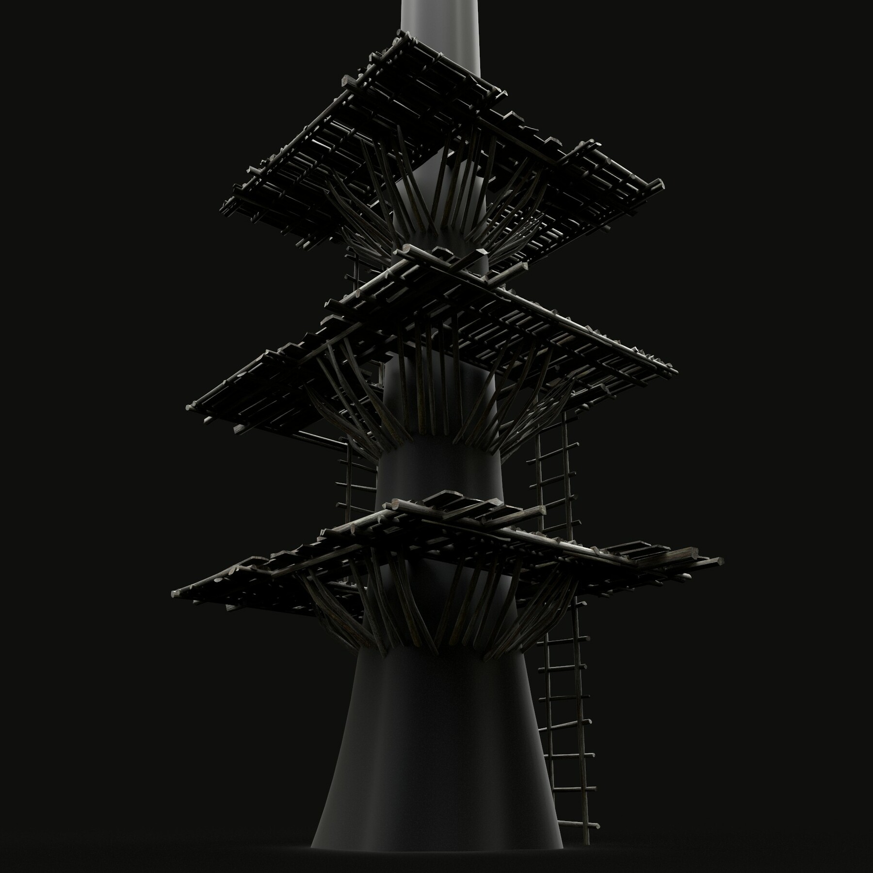 ArtStation - TREE PLATFORM WOODEN CONSTRUCTION SCOUT TOWER WATCHTOWER ...