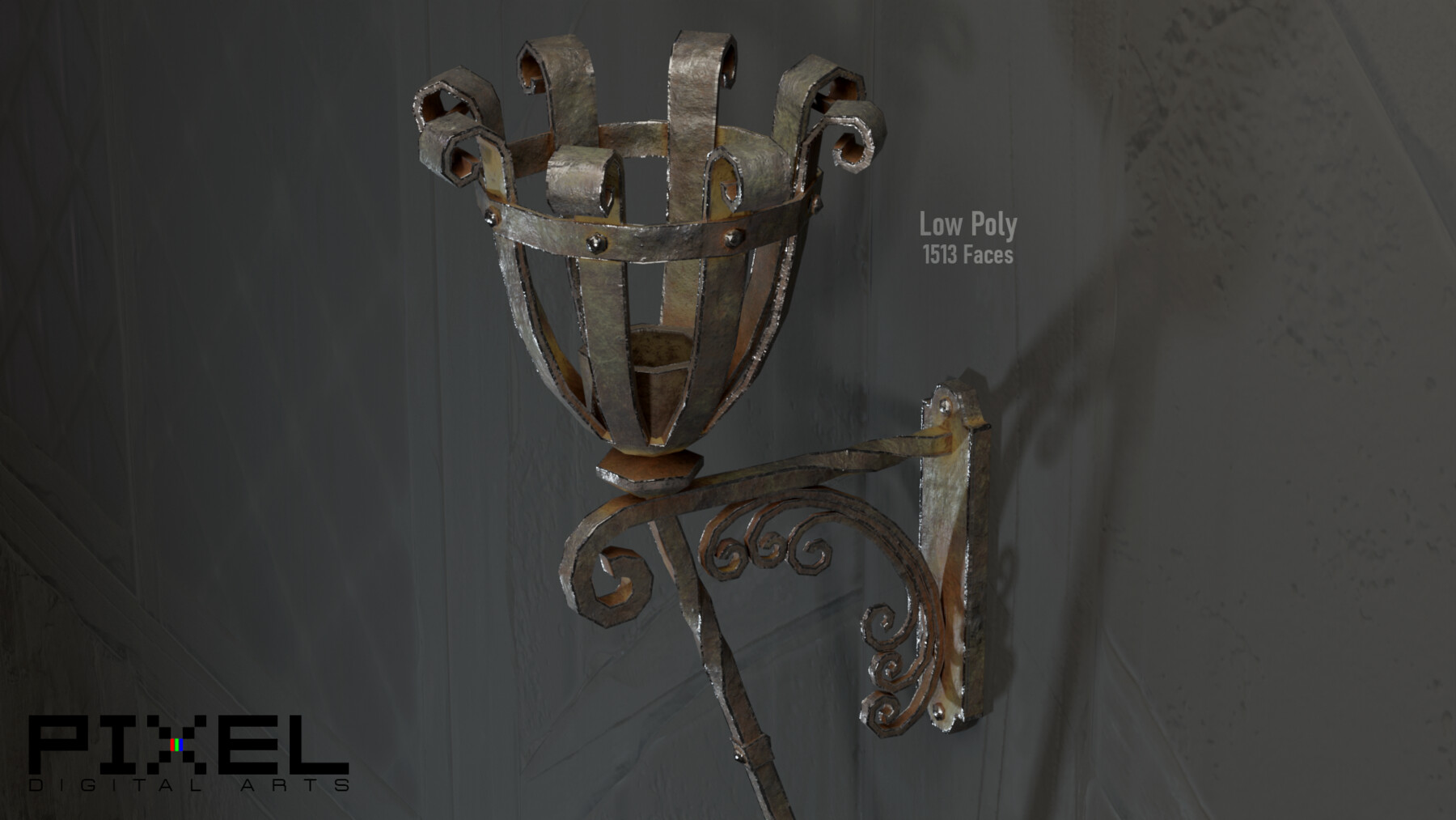 ArtStation - Medieval Iron Wall Torch | Game Assets