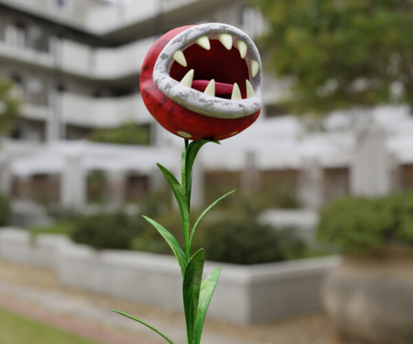 ArtStation - Piranha Plant Rigged + Project Files (C4D & Blender ...