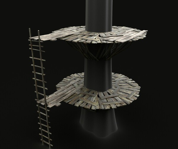 ArtStation - TREE PLATFORM WOODEN CONSTRUCTION SCOUT TOWER WATCHTOWER ...