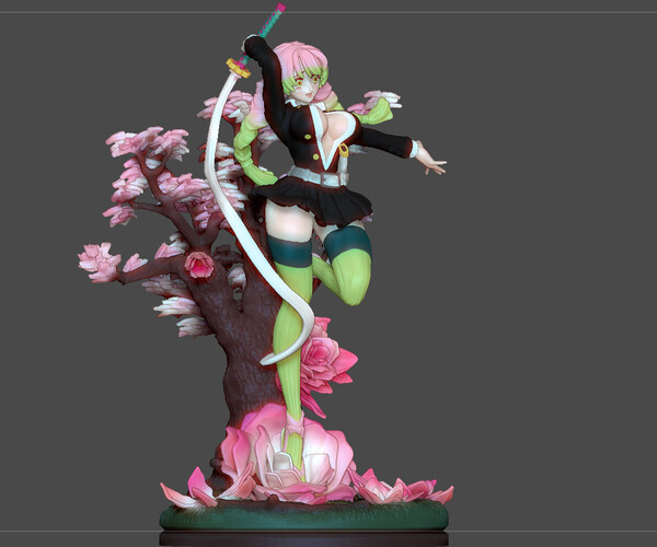 ArtStation - KANROJI Mitsuri KIMETSU NO YAIBA ANIME GIRL CHARACTER 3D ...