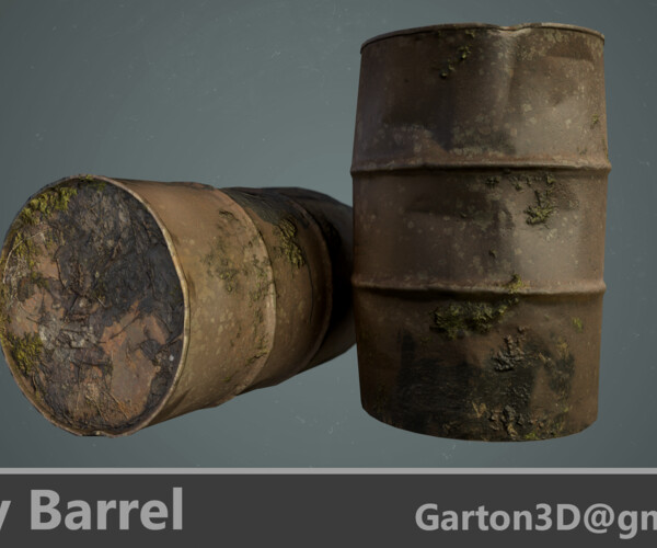 ArtStation - Rusty Barrel | Game Assets