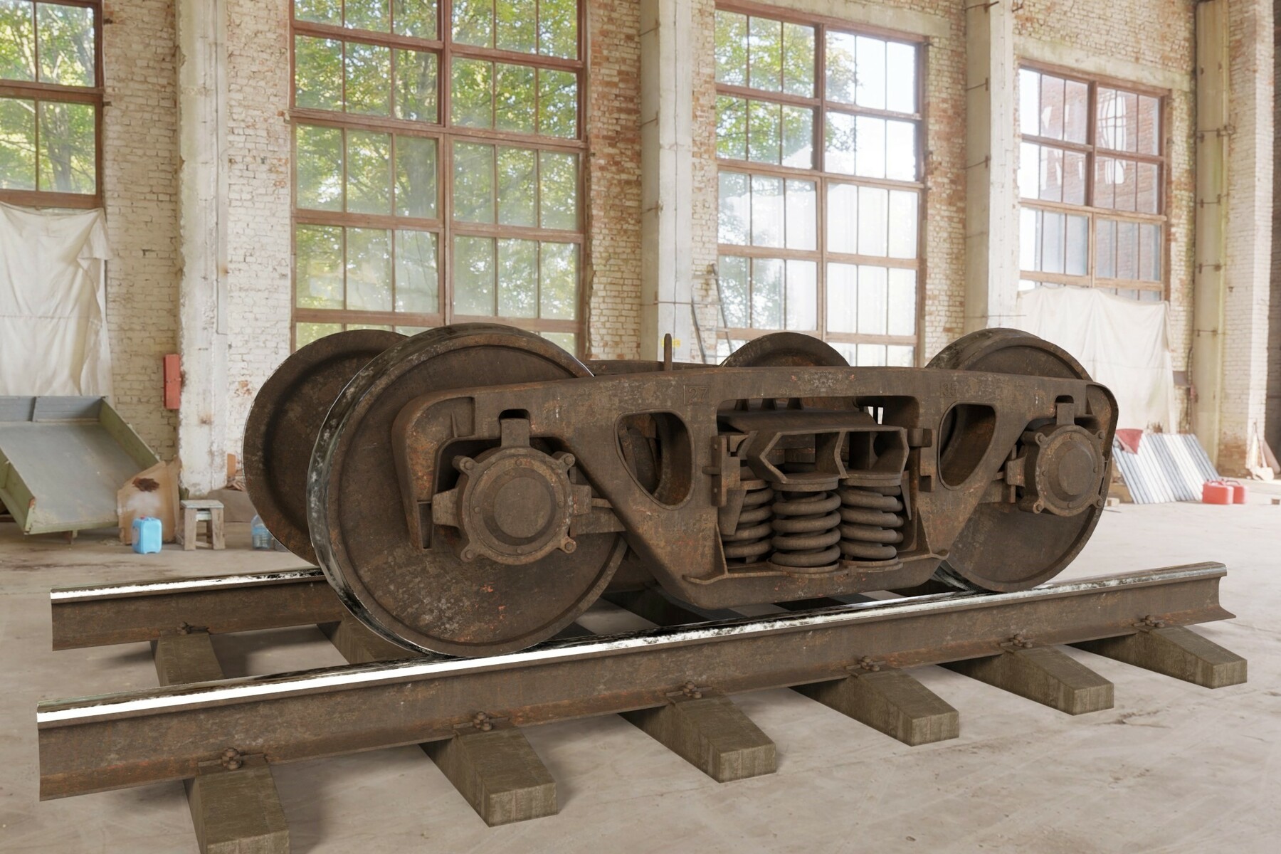 ArtStation - Freight Bogie | Game Assets