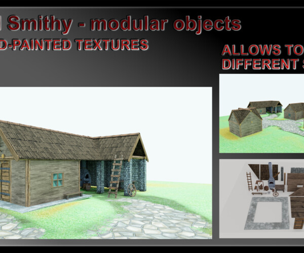 ArtStation - Smithy building - modular objects | Game Assets