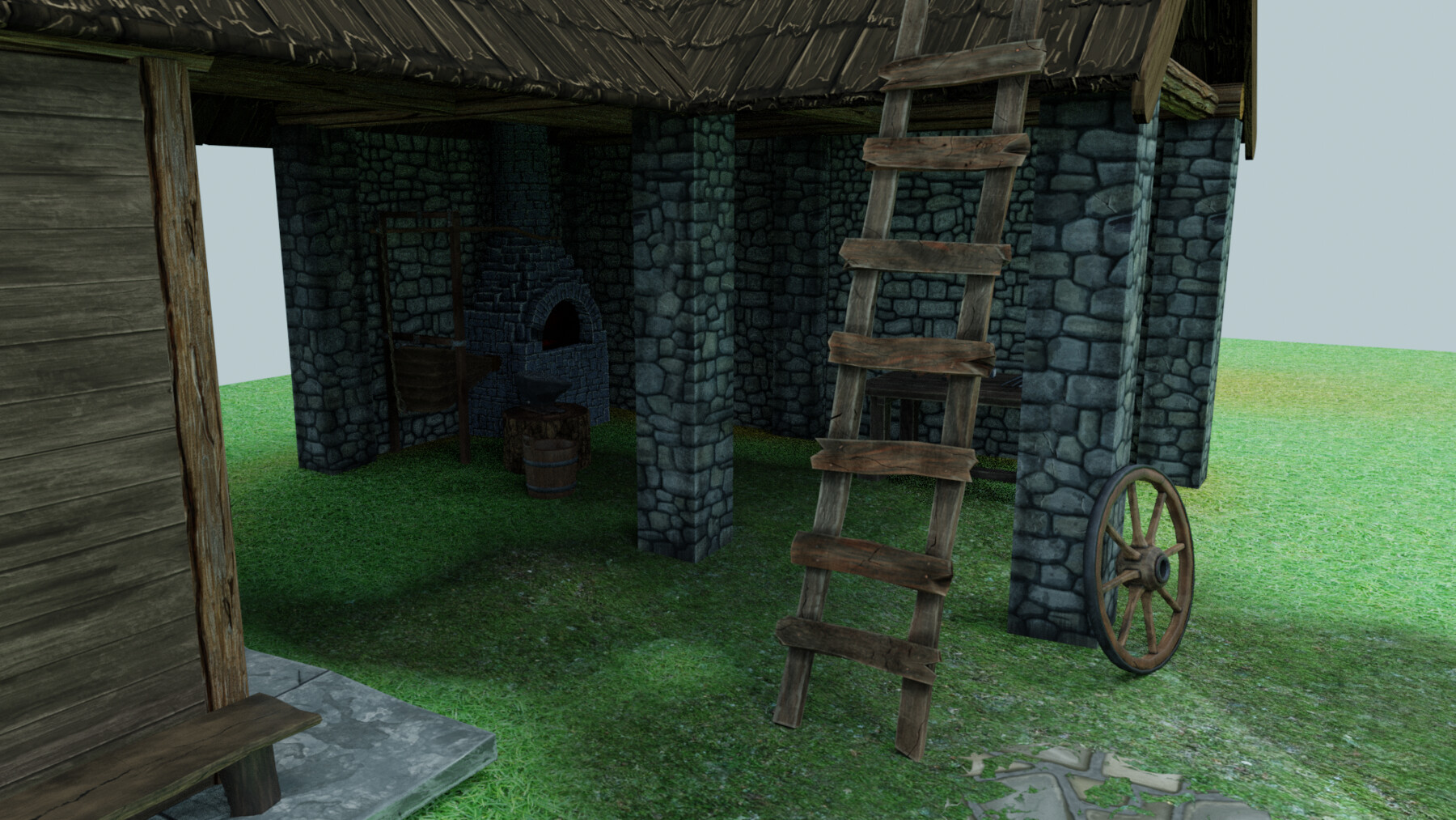 ArtStation - Smithy building - modular objects | Game Assets