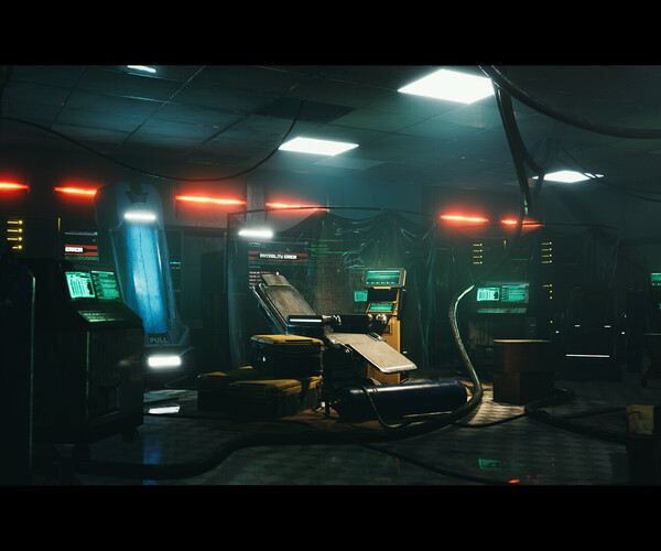 ArtStation - Cyberpunk Interior Bundle (3 products in 1) | Game Assets