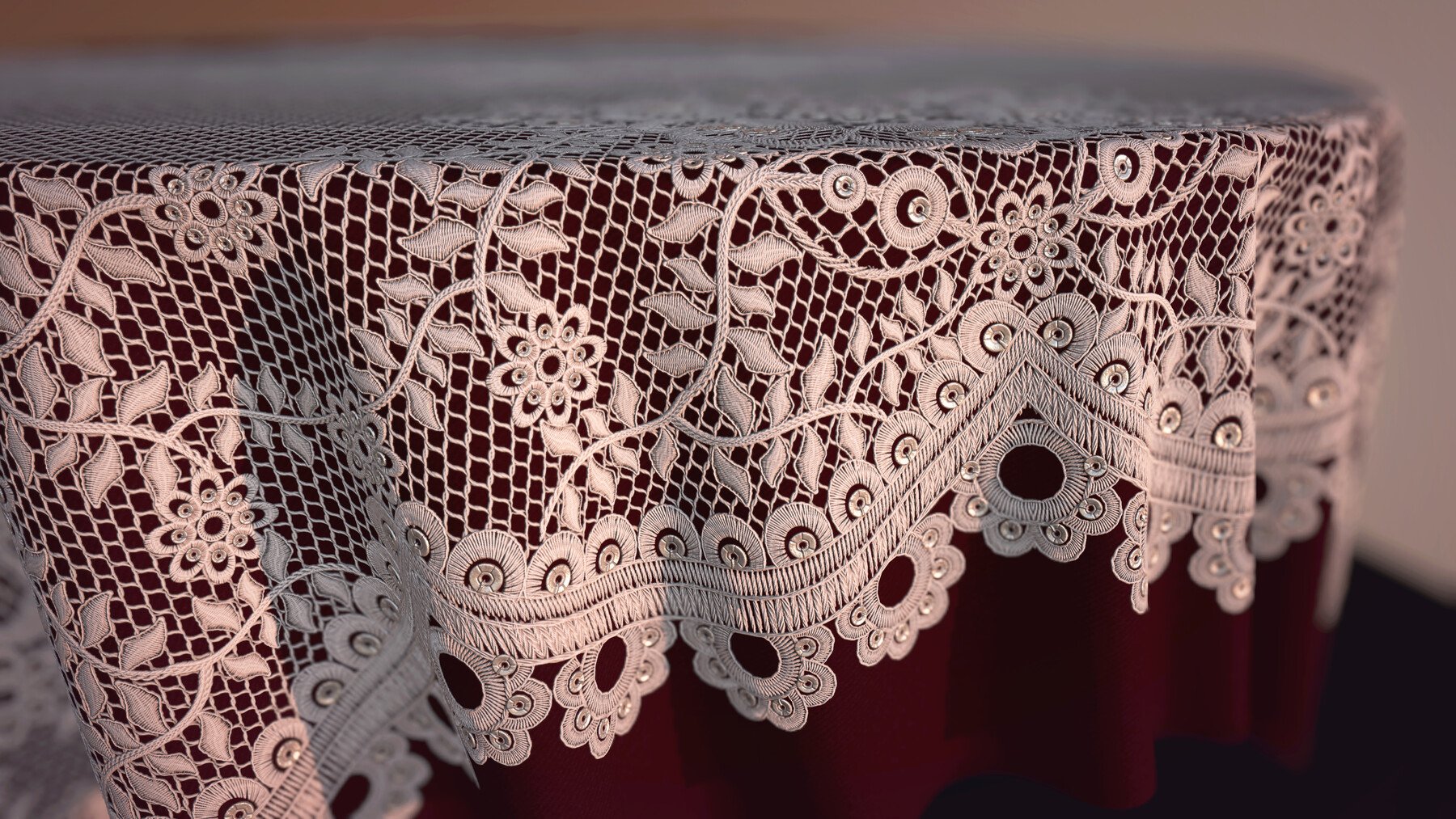 ArtStation - Procedural Lace/Appliqué Material | Game Assets