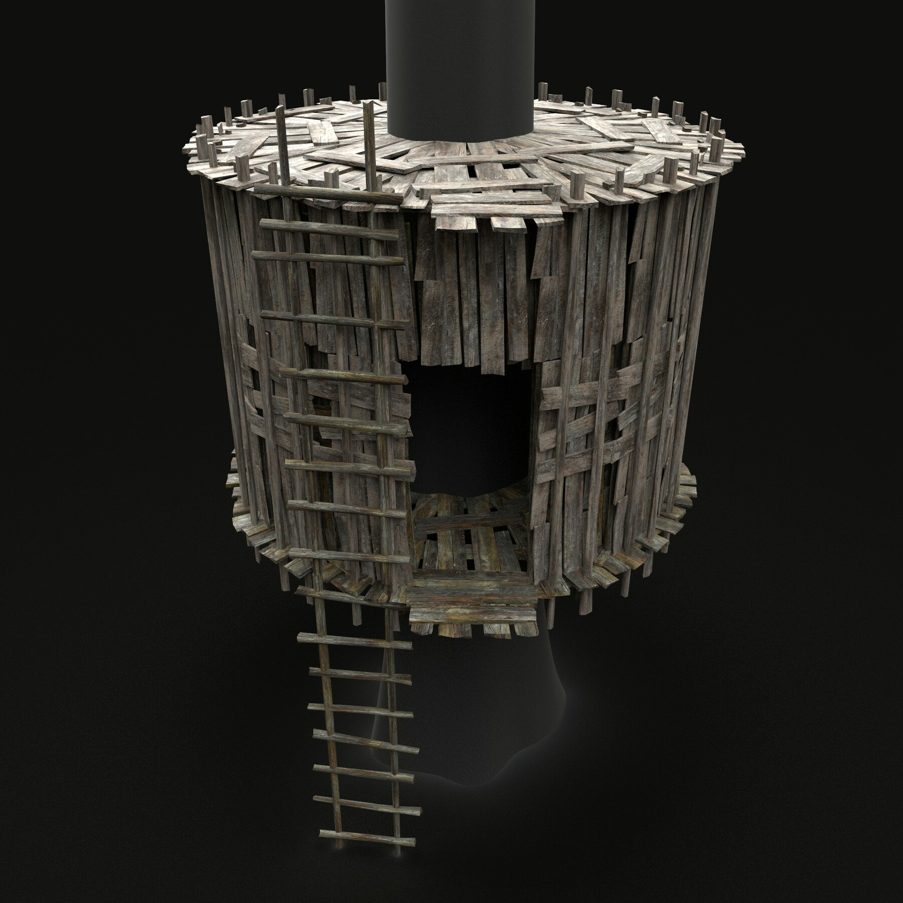 Enterables - TREE PLATFORM HUT WOODEN CONSTRUCTION SCOUT TOWER WATCHTOWER