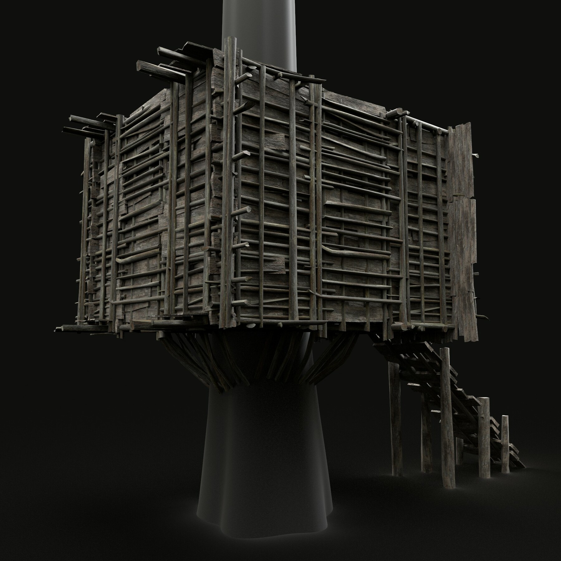 ArtStation - TREE PLATFORM WOODEN HOUSE HUT BRIDGE COLLECTION PACK ...