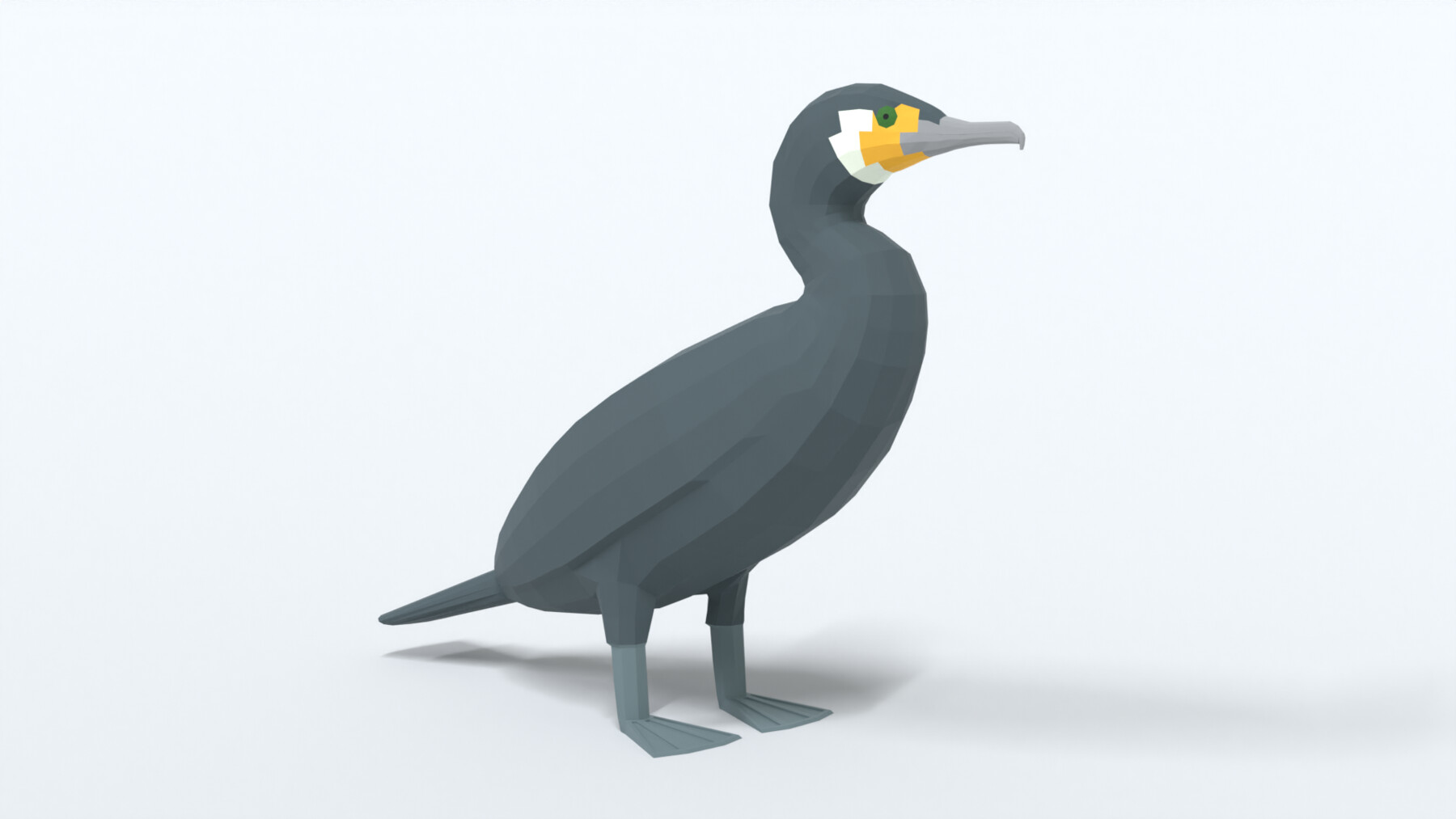 ArtStation - Low Poly Cartoon Great Cormorant | Game Assets