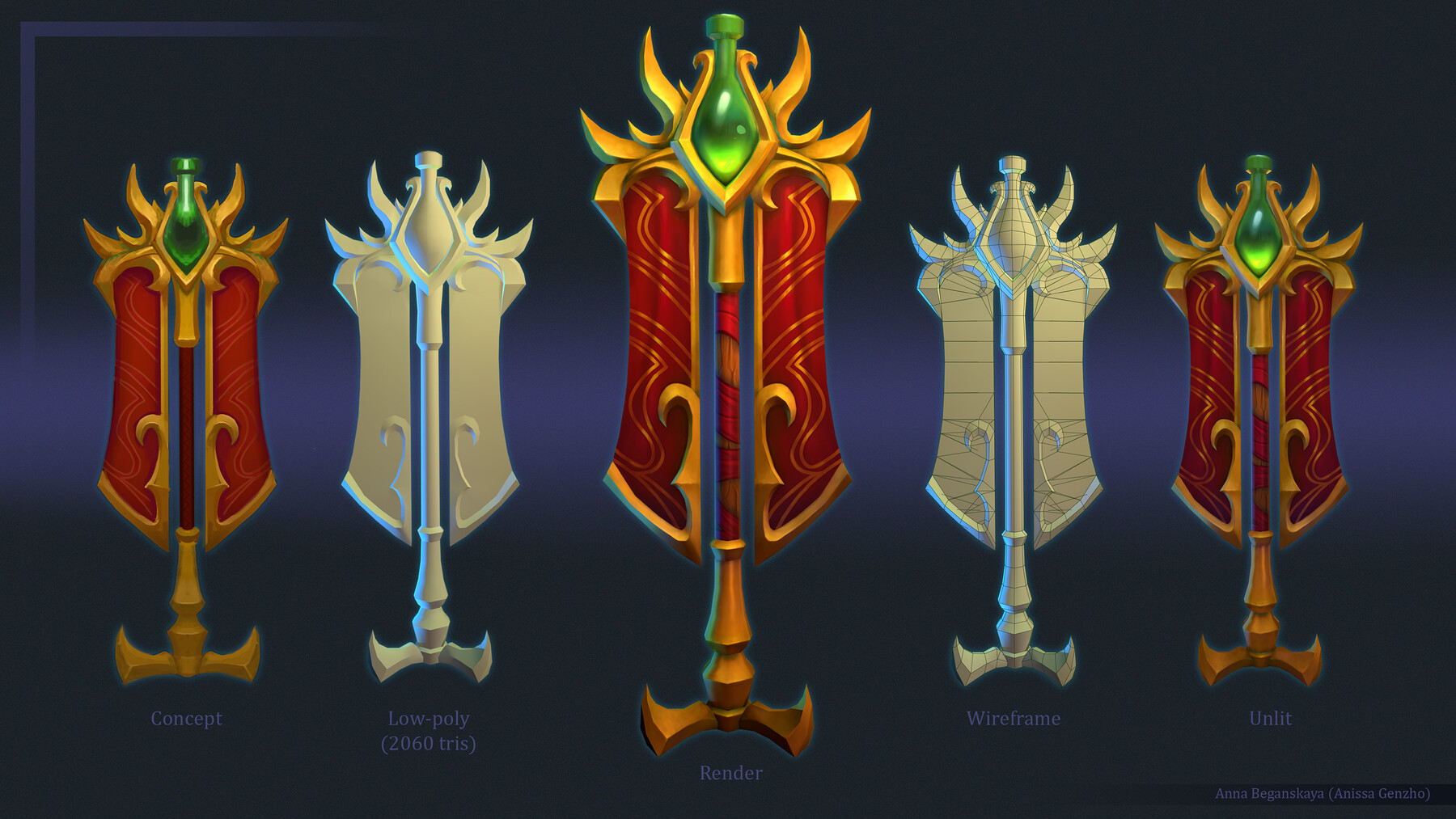 ArtStation - Stylized Banner (game-ready asset) | Game Assets