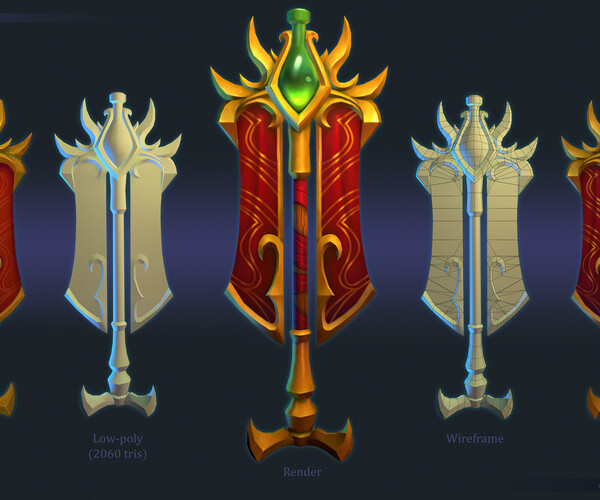 ArtStation - Stylized Banner (game-ready asset) | Game Assets
