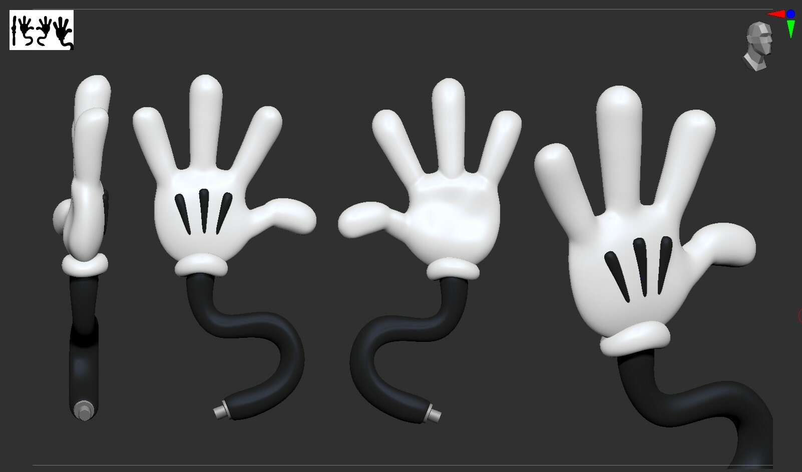 ArtStation - Creating Mickey Hands in ZBrush | Tutorials
