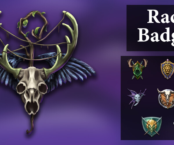 ArtStation - Race Badges/Emblems | Game Assets