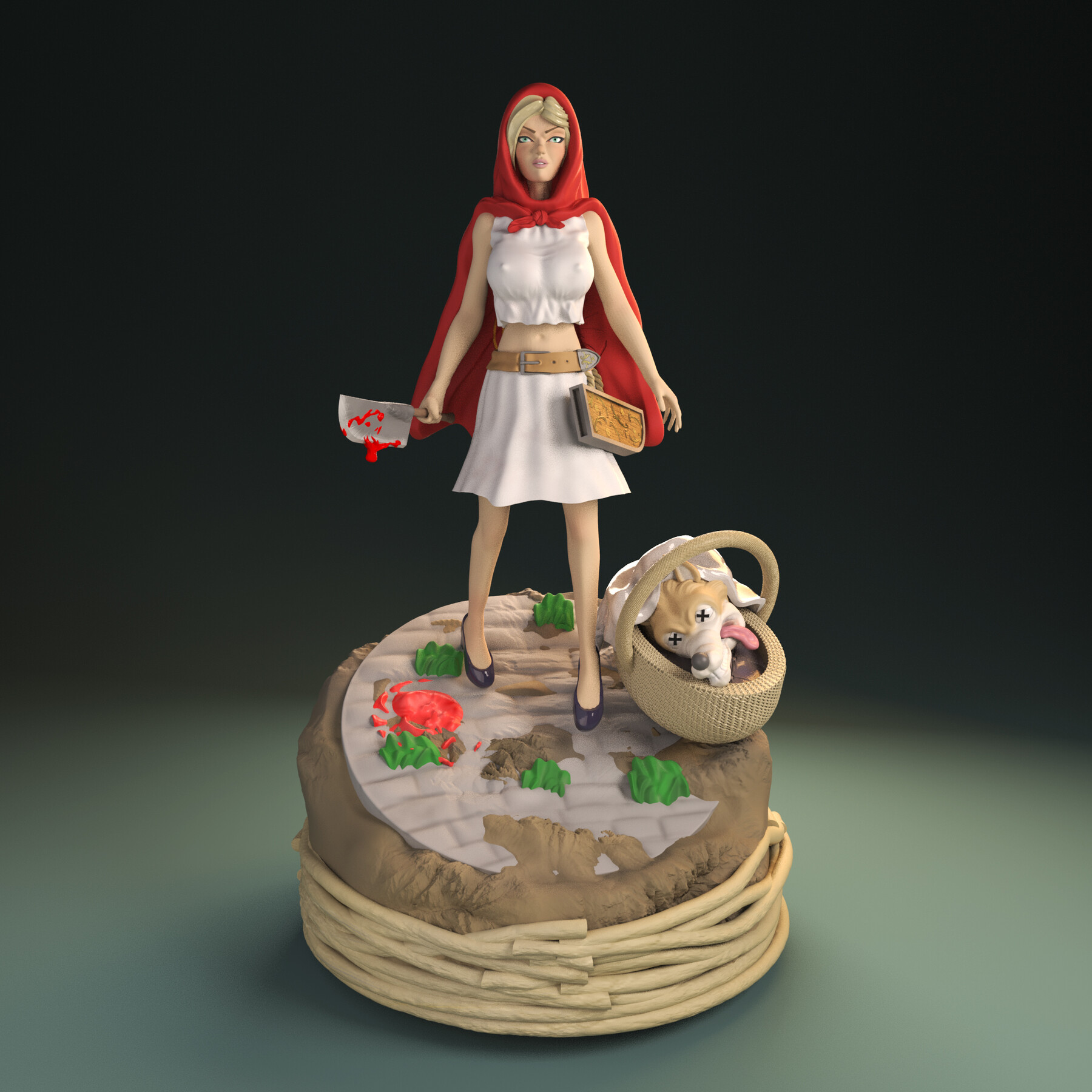ArtStation - Little Red Riding Hood ( 3d print model ) | Game Assets