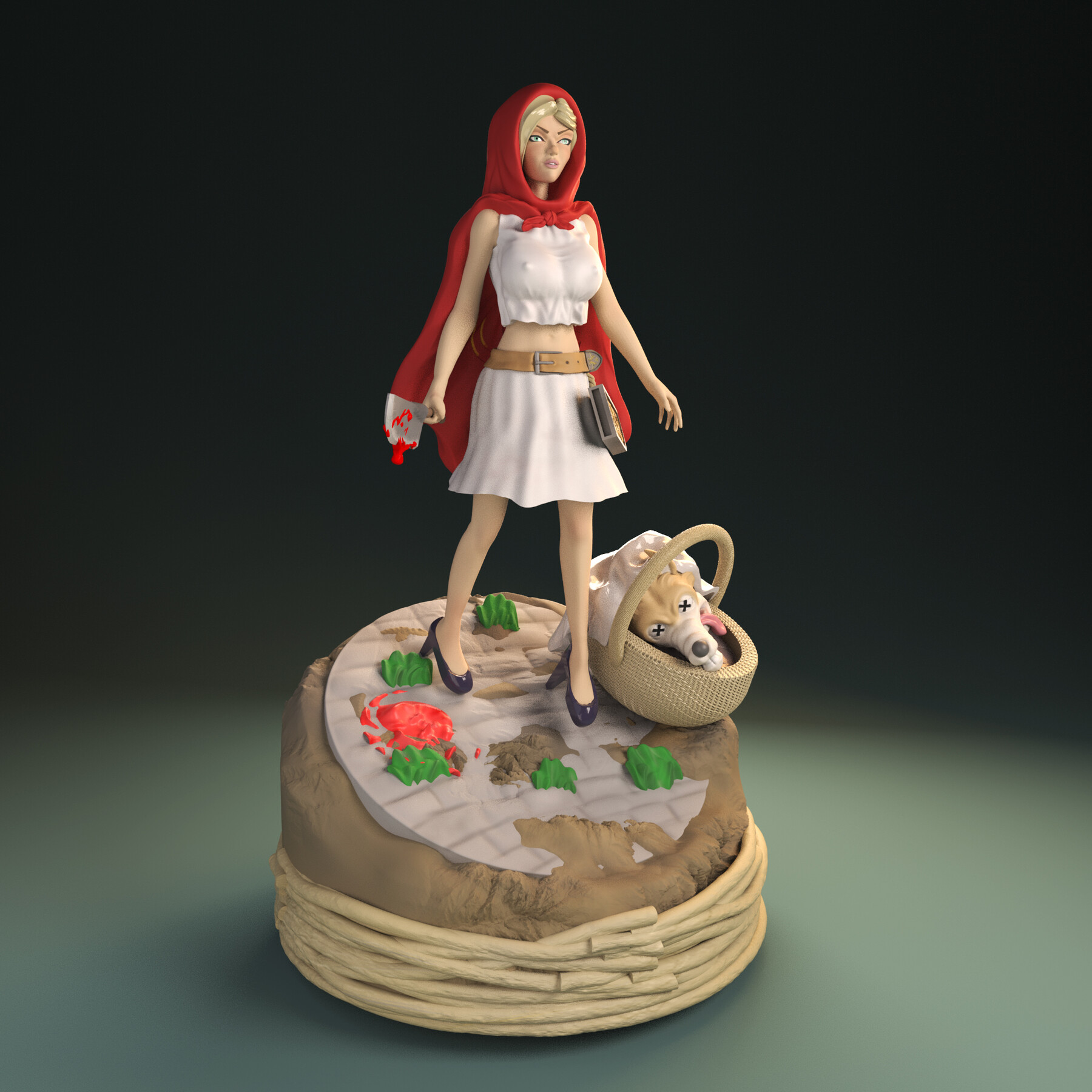 ArtStation - Little Red Riding Hood ( 3d print model ) | Game Assets