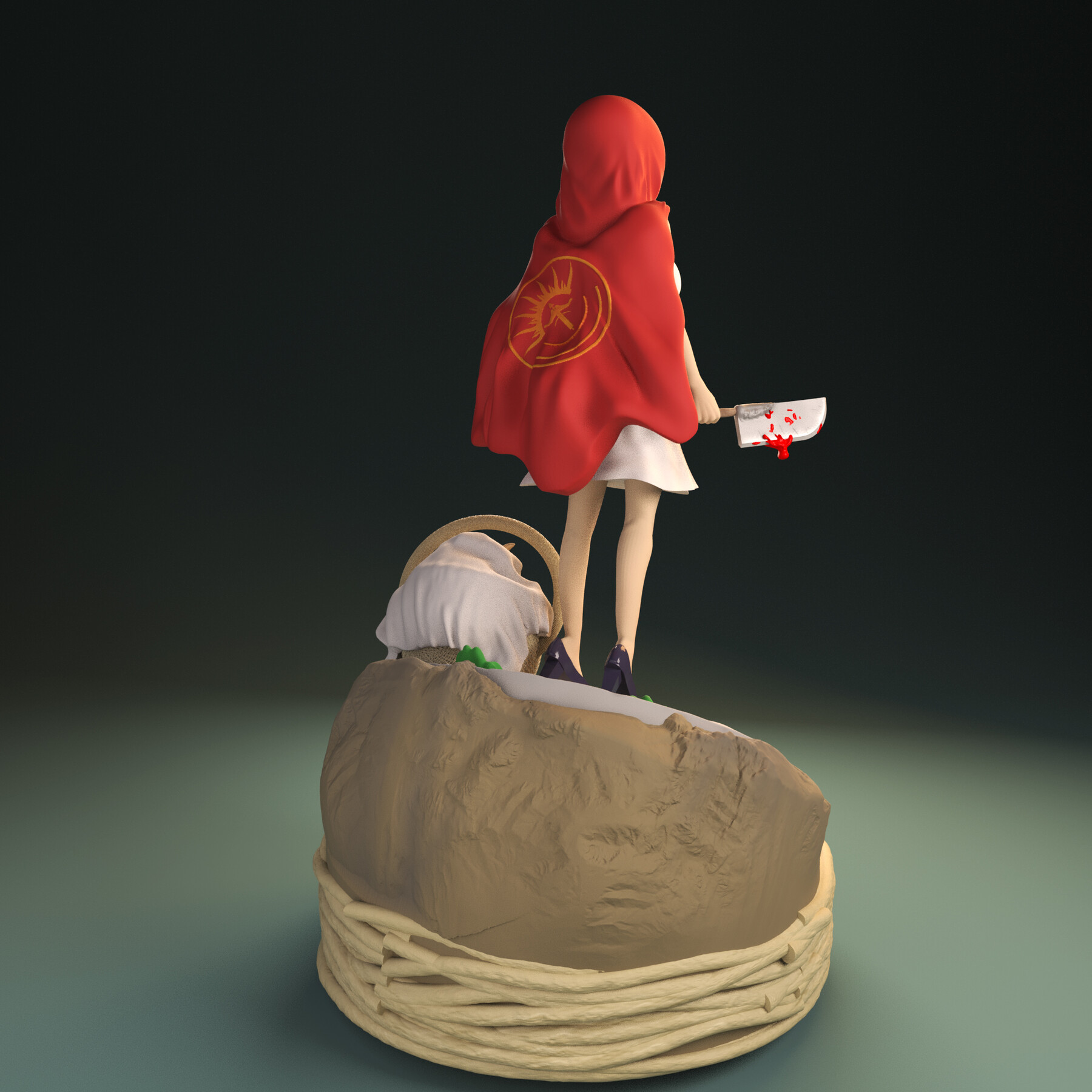 ArtStation - Little Red Riding Hood ( 3d print model ) | Game Assets