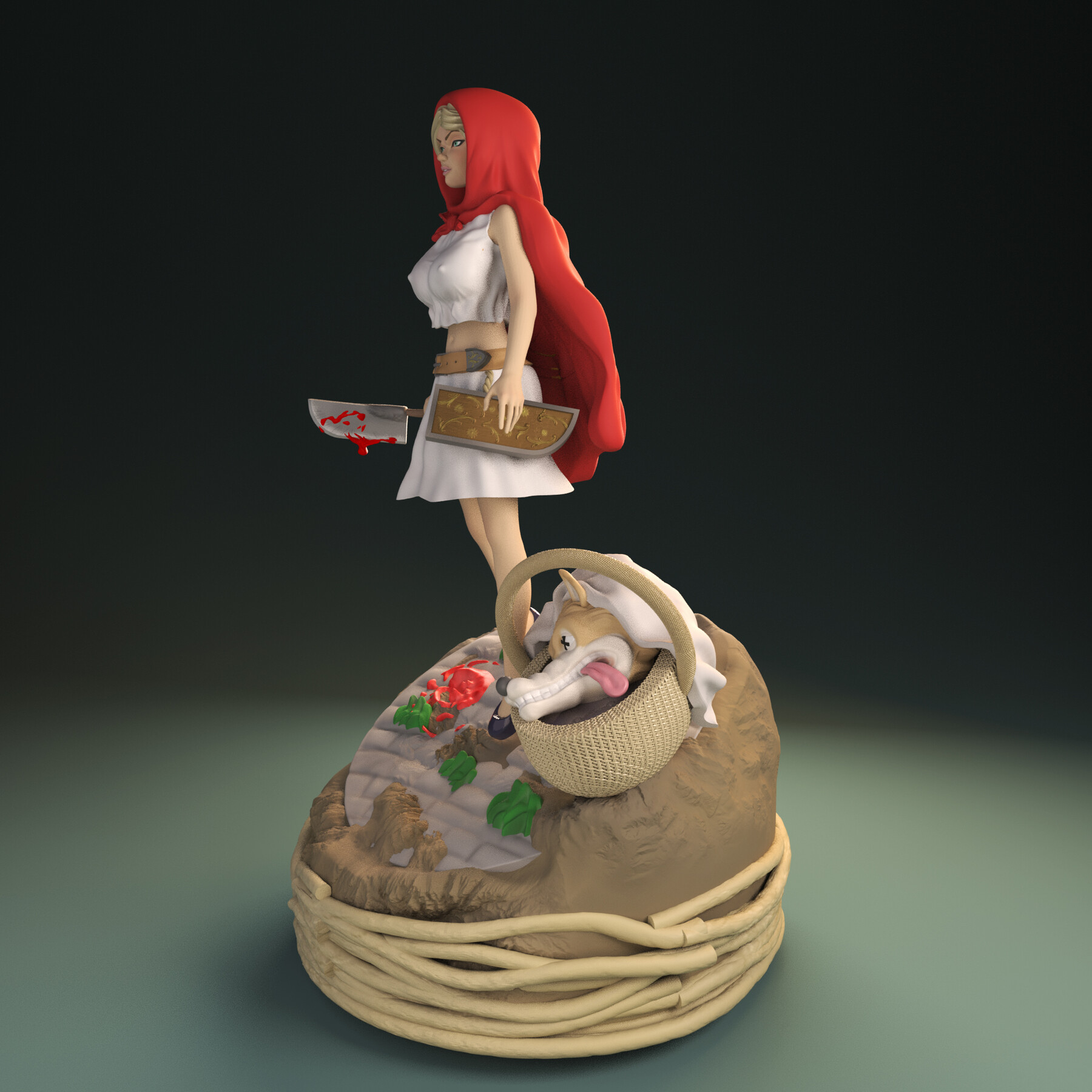 ArtStation - Little Red Riding Hood ( 3d print model ) | Game Assets