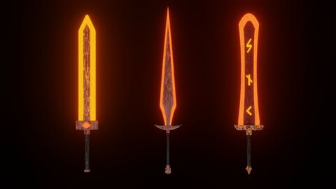 ArtStation - Magma swords | Game Assets