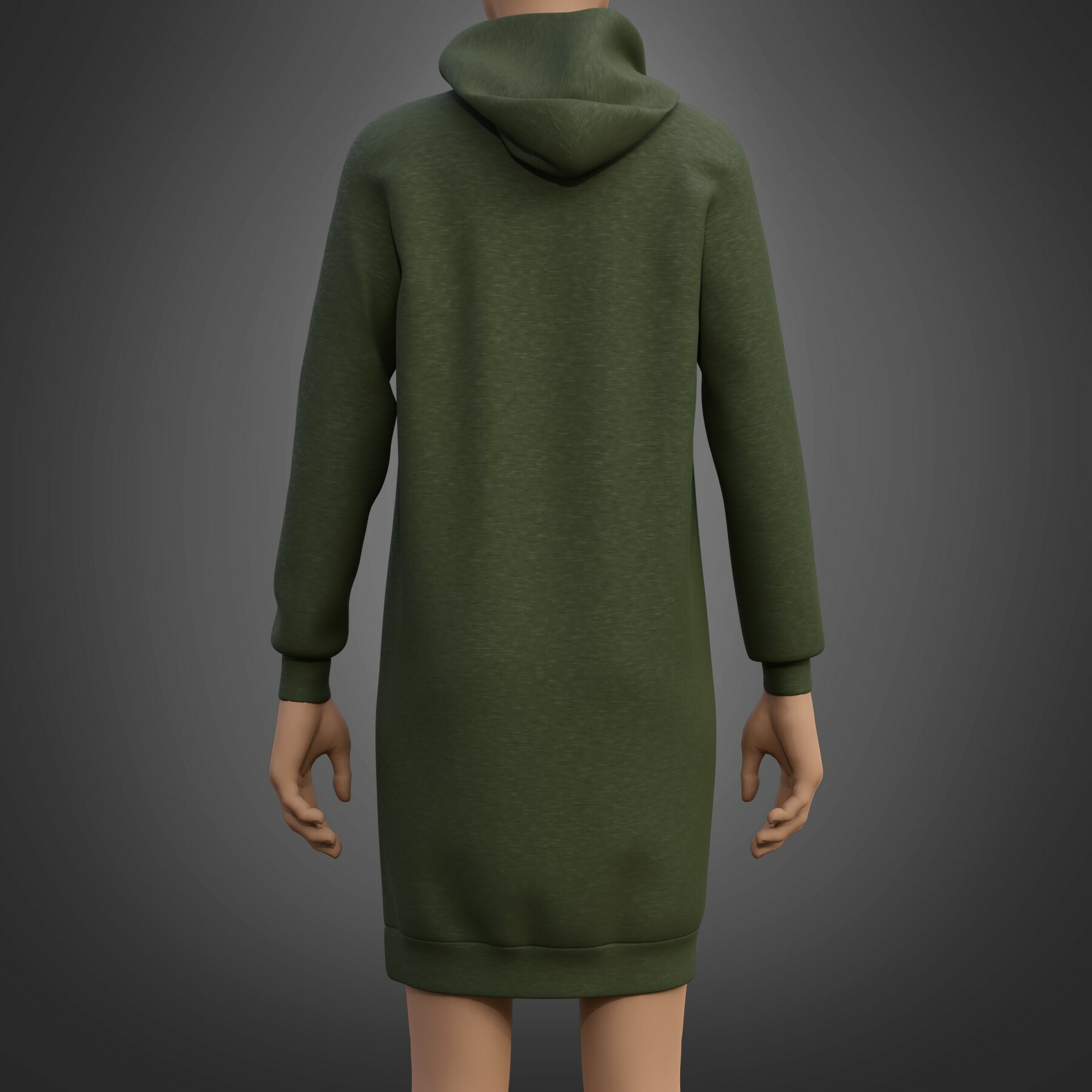 ArtStation - Hood Sweater Dress 3D Model | Resources