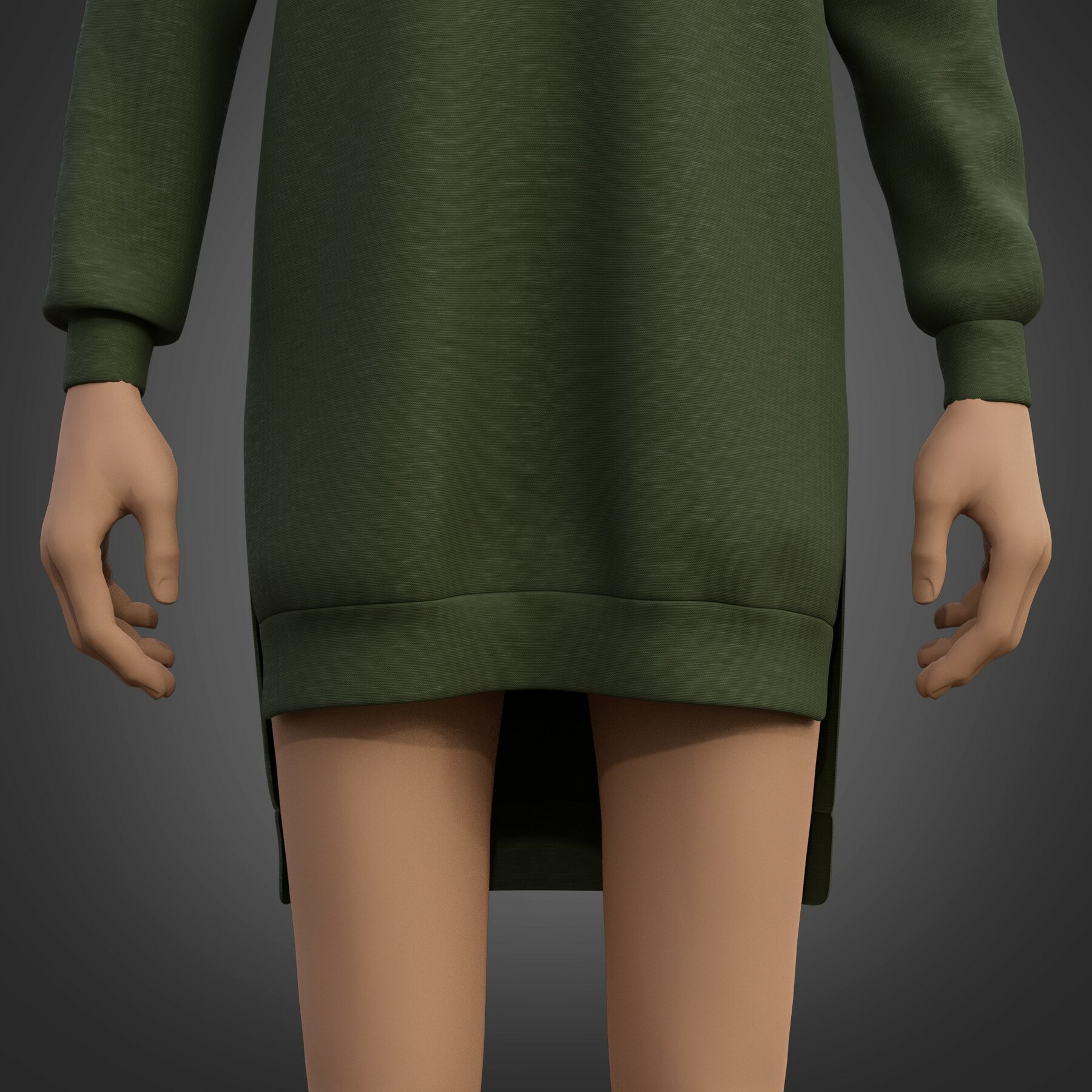ArtStation - Hood Sweater Dress 3D Model | Resources