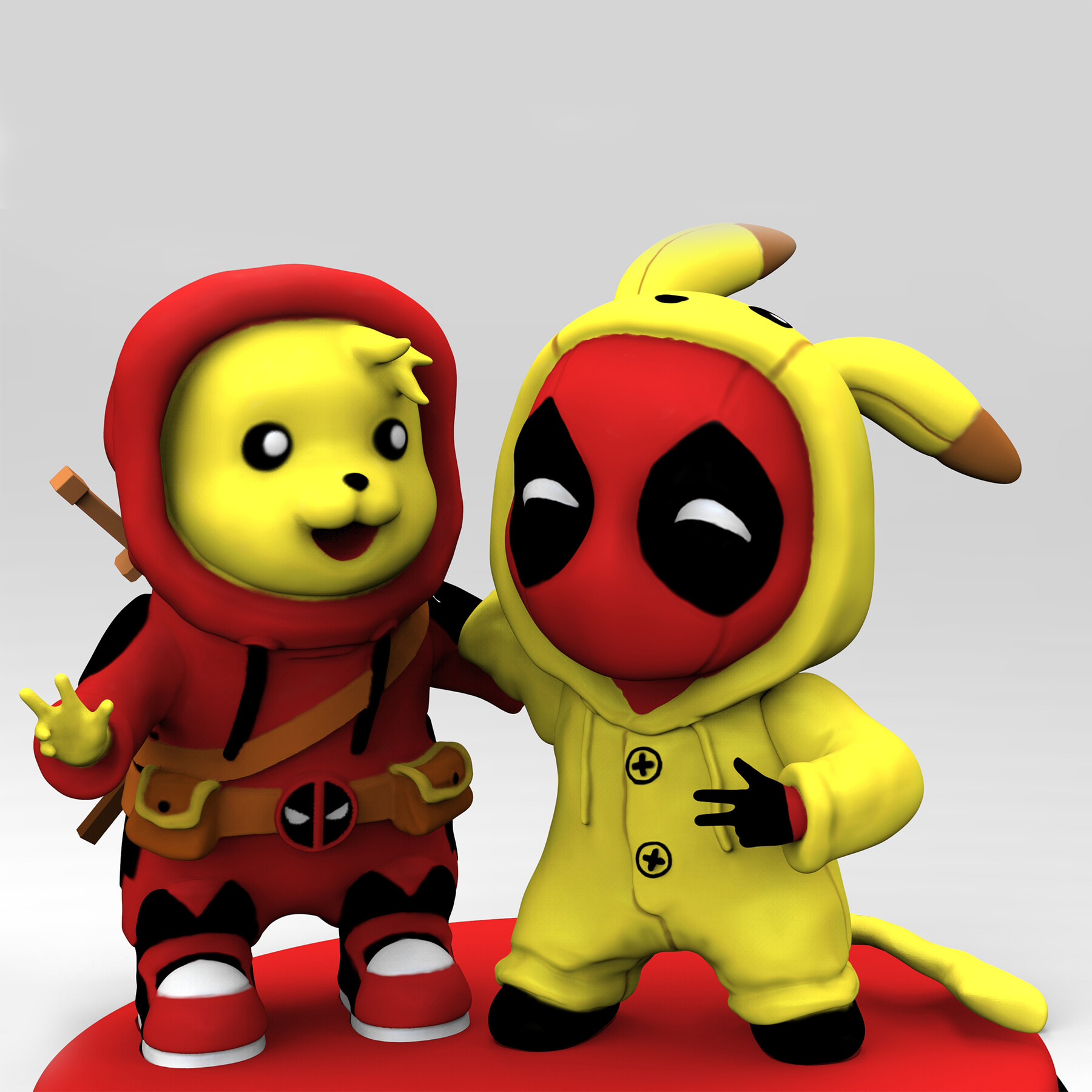 ArtStation - Deadpool and Pikachu | Game Assets