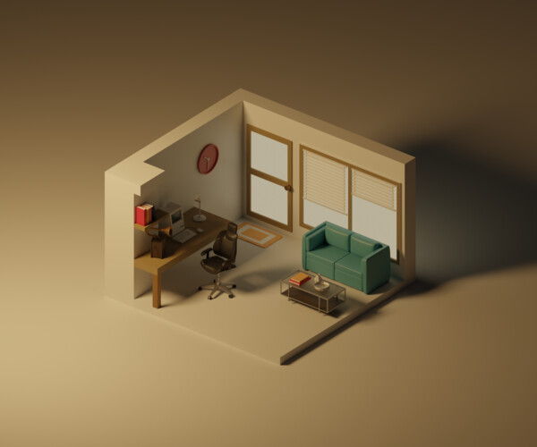 ArtStation - 20+ Interior Decoration Model (Blender) | Resources