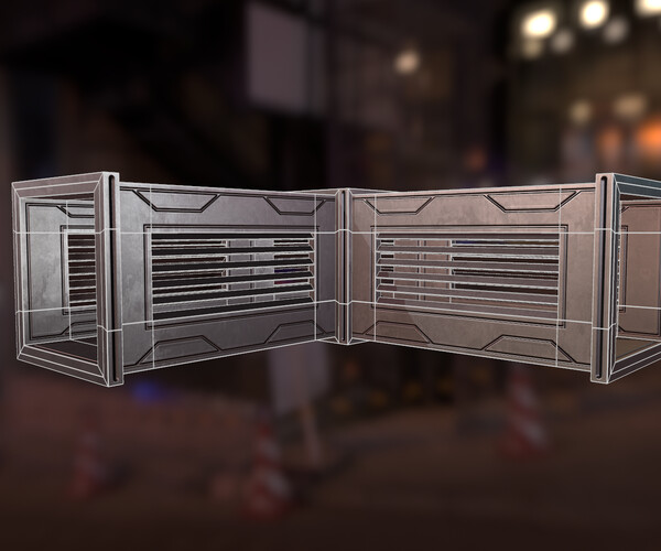 ArtStation - Sci Fi Ventilation Shaft Low-poly 3D model | Game Assets