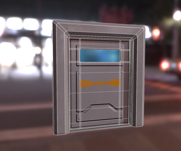 ArtStation - Sci Fi Door Low-poly 3D model | Game Assets