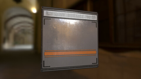 ArtStation - Sci Fi Wall Low-poly 3D model | Game Assets