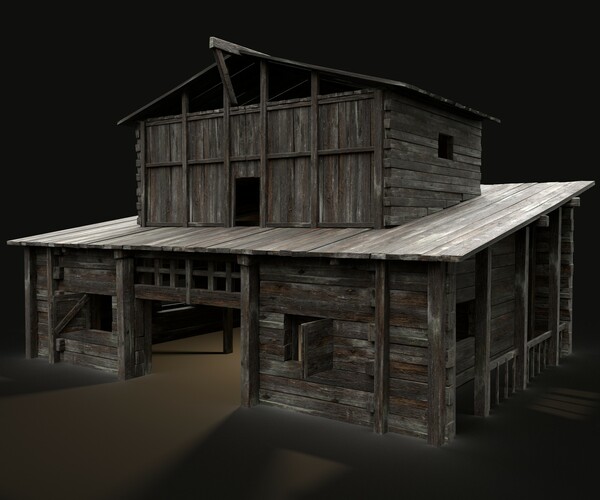 ArtStation - GRANARY WAREHOUSE MEDIEVAL BARN STORAGE STORE VILLAGE ...