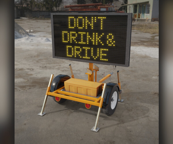 ArtStation - Traffic Message Signboard | Resources