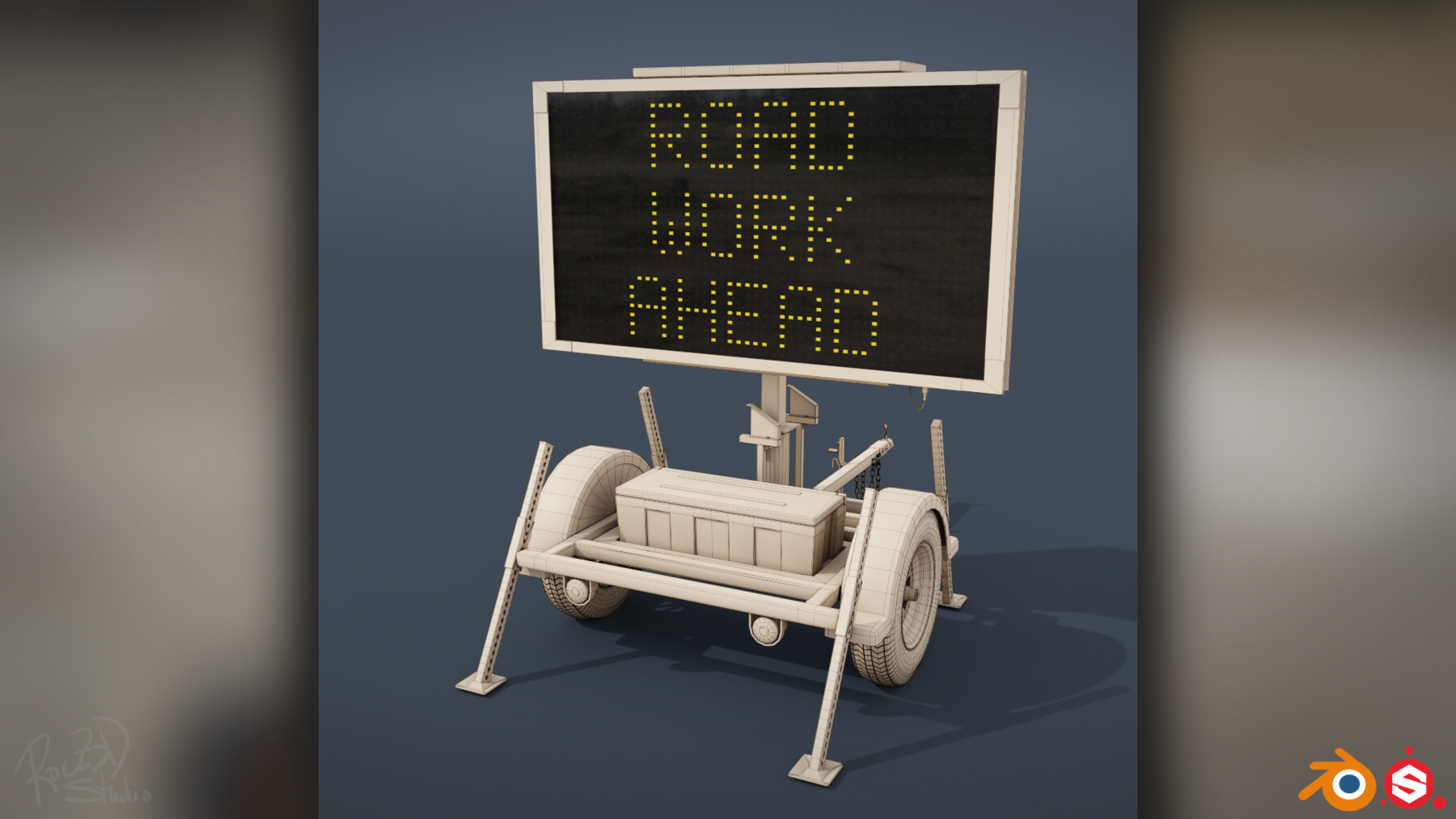 ArtStation - Traffic Message Signboard | Resources