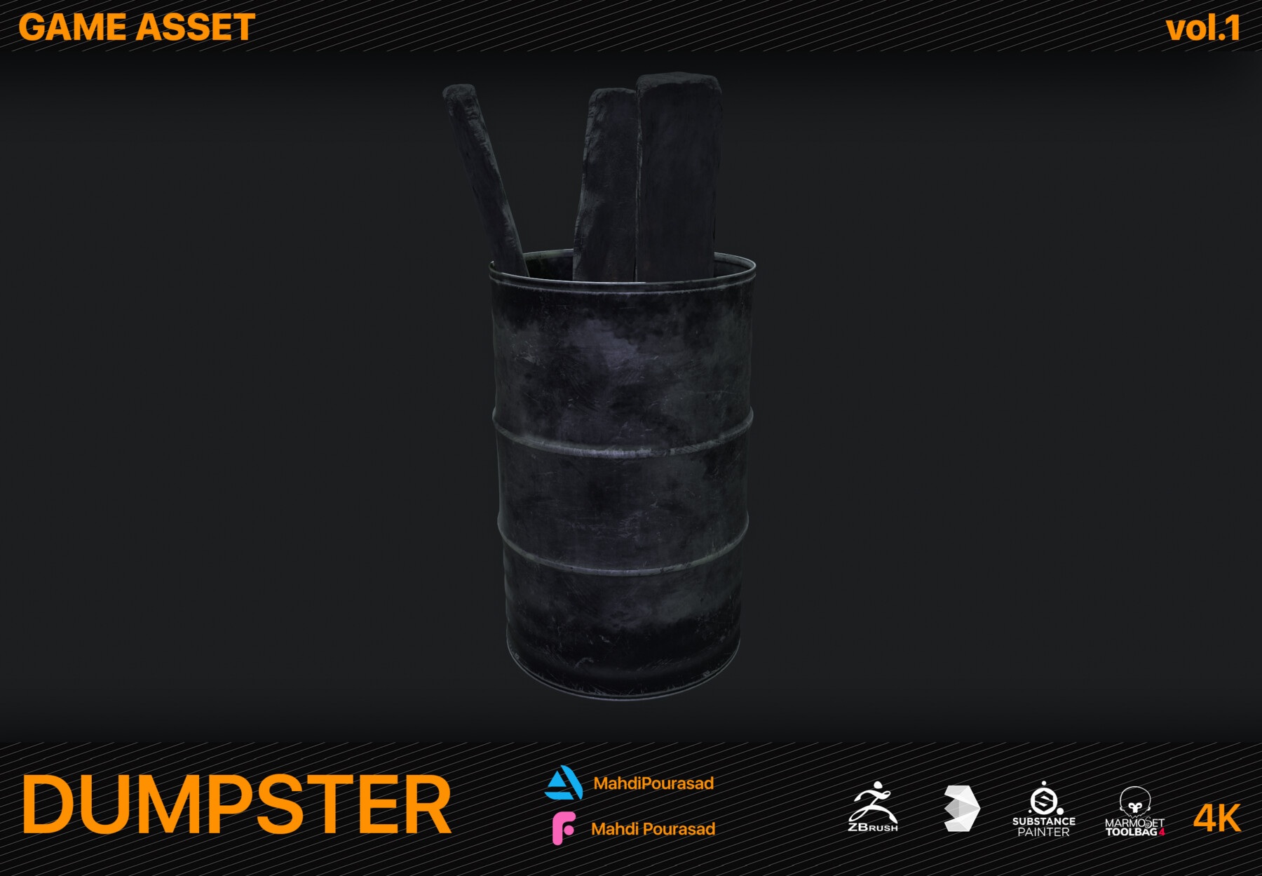 ArtStation - Dumpster Game Asset | Game Assets