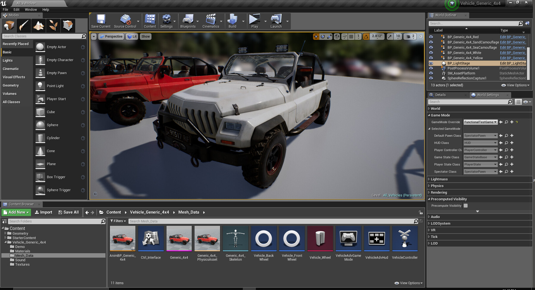 ArtStation - UE4 Rigged Vehicle Setup Driveable Animated SUV car | Game ...