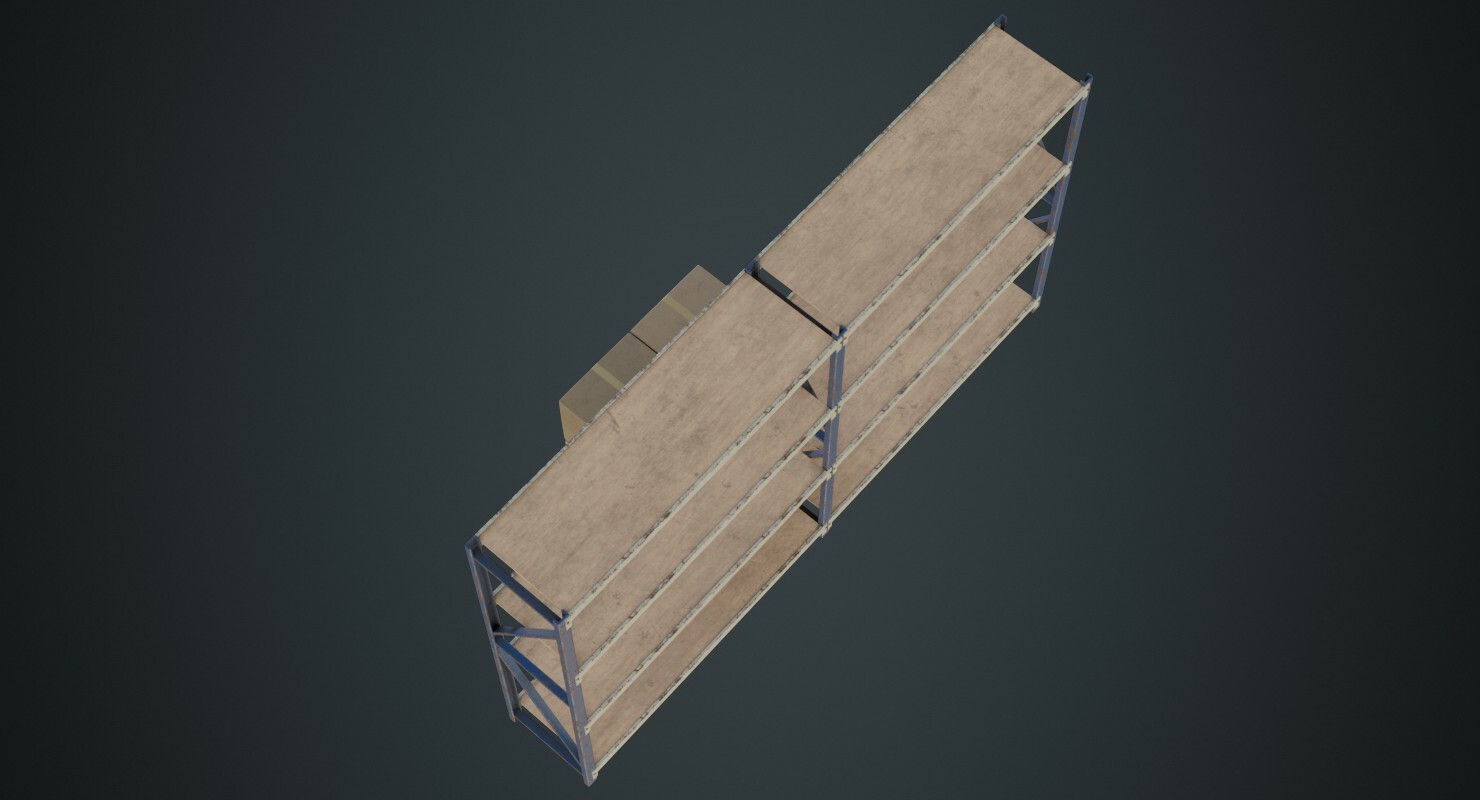ArtStation - Boxes Pallet And Shelf 1B | Game Assets