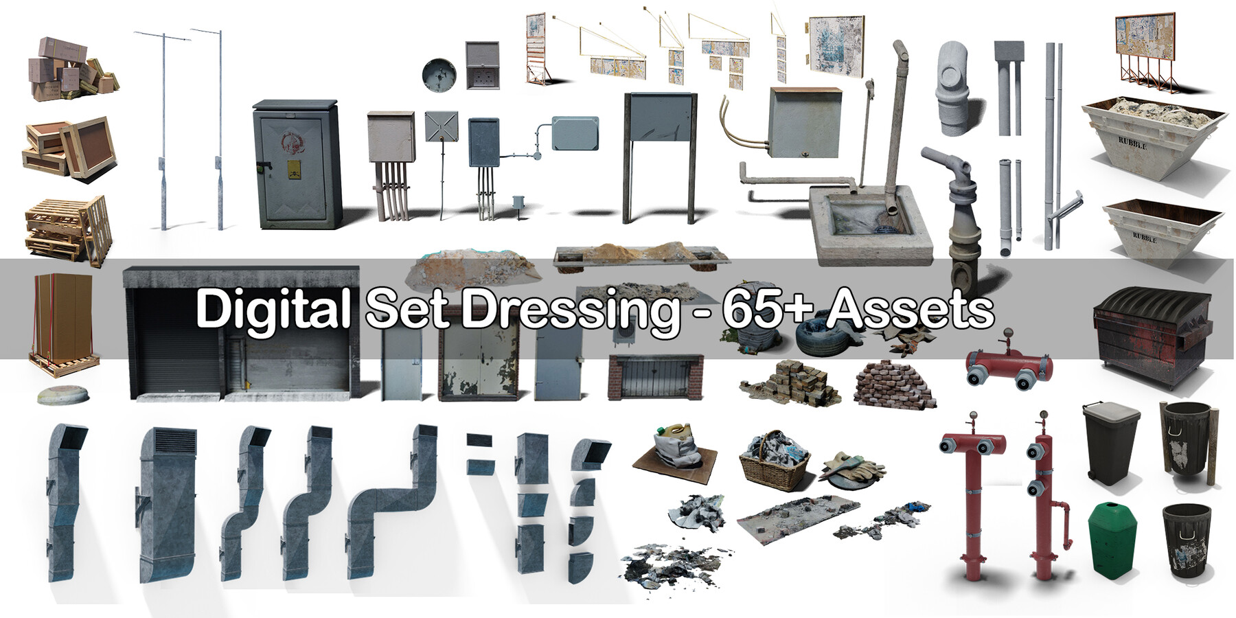 ArtStation - Digital Set Dressing - Detail 3d Kitbash For Life Like Renders | Resources