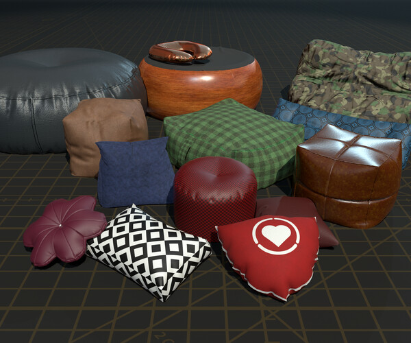 ArtStation - Puff, Pillow , Fabric BUNDLE ( Limited Time ) High Quality ...