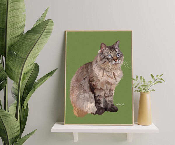 ArtStation - Printable digital pet portrait | Artworks