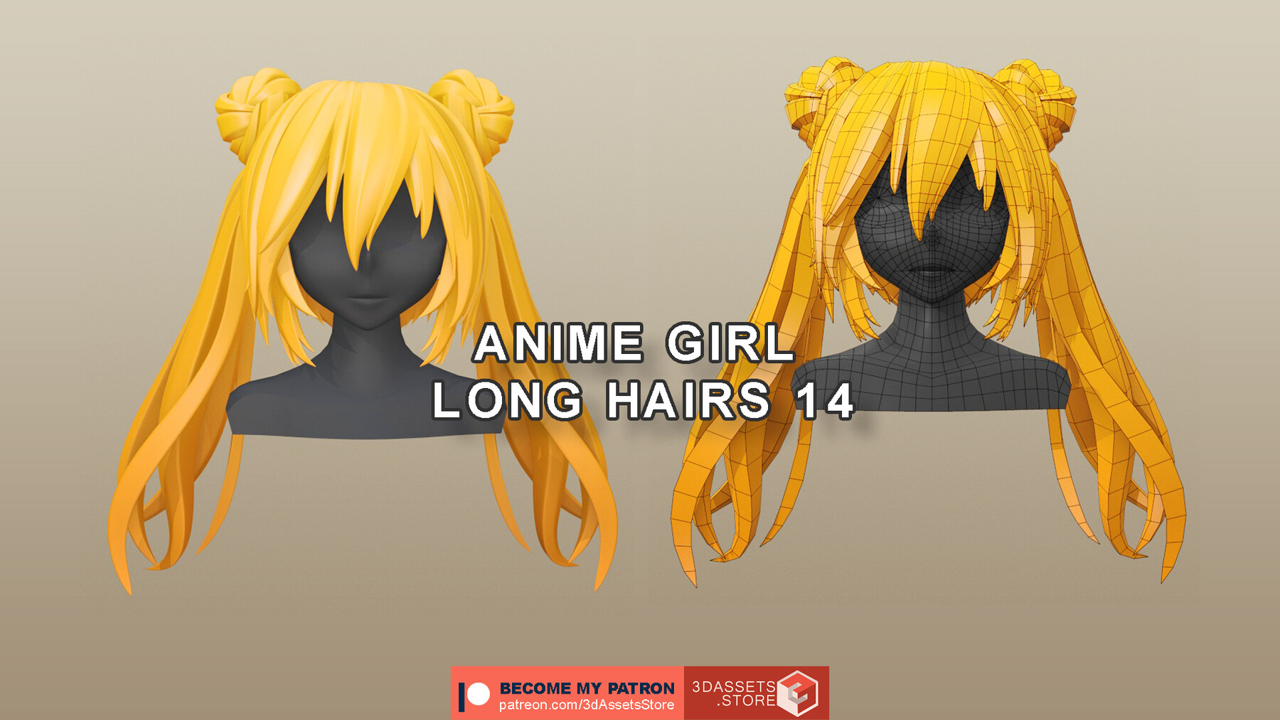 ArtStation - Character - 15 Anime Girl Long Hairs Collection | Resources