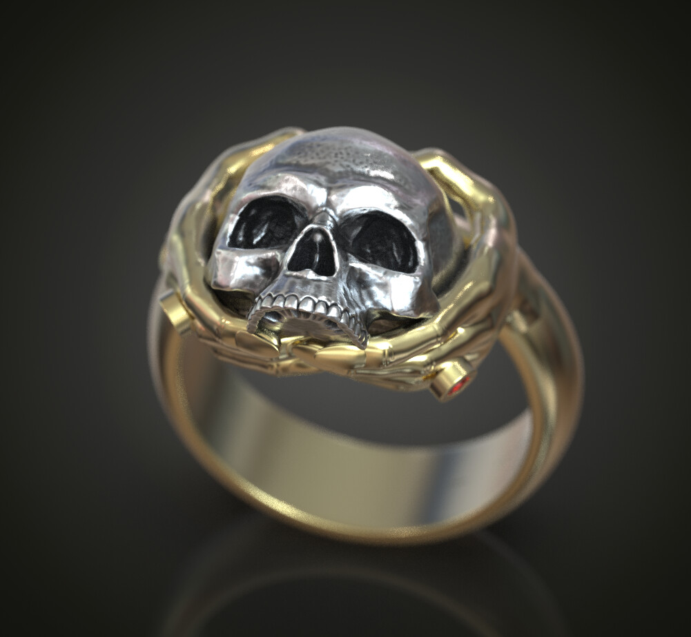 ArtStation - Hands skull ring | Resources