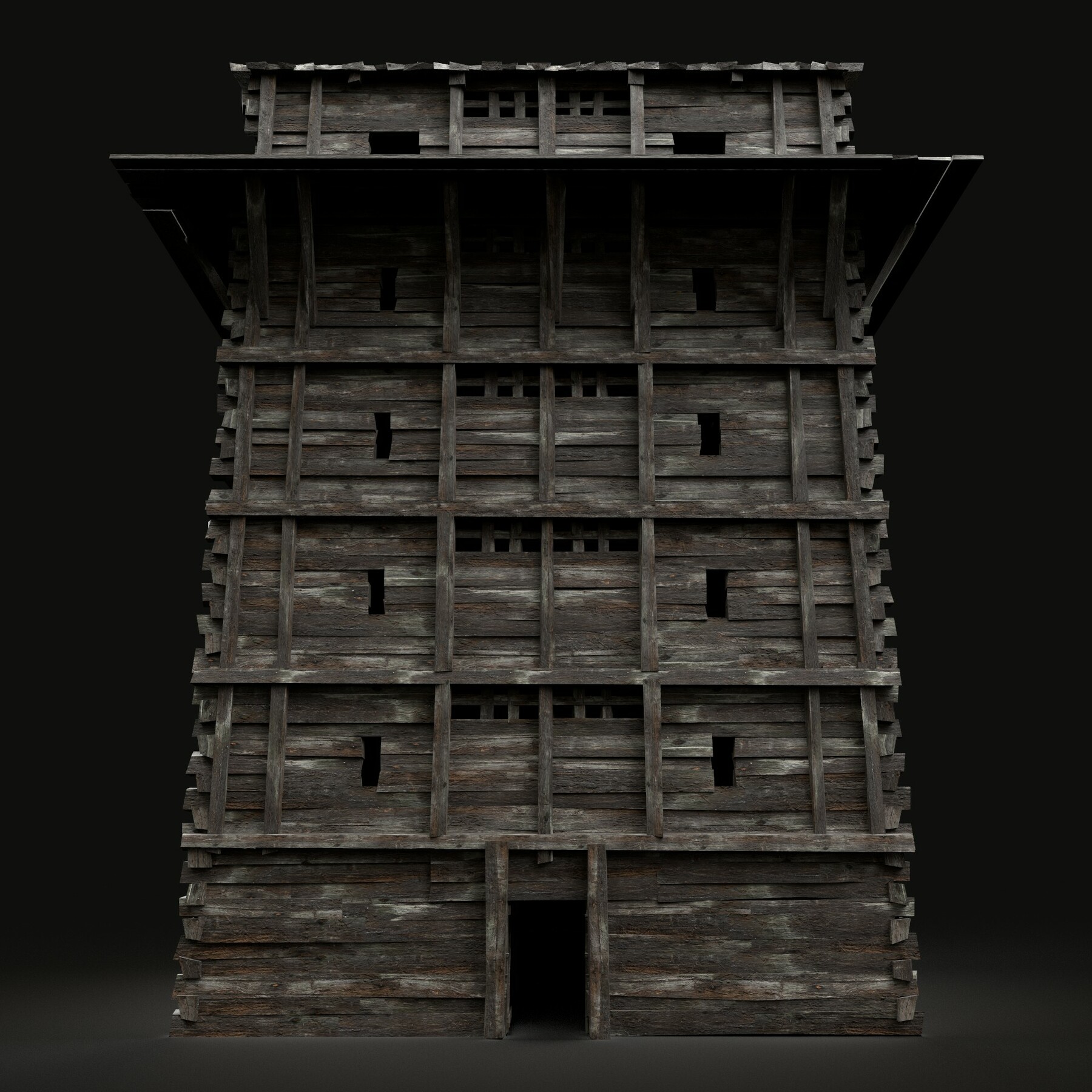 ArtStation - MEDIEVAL WATCHTOWER SCOUT TOWER VILLAGE GUARD WAREHOUSE ...