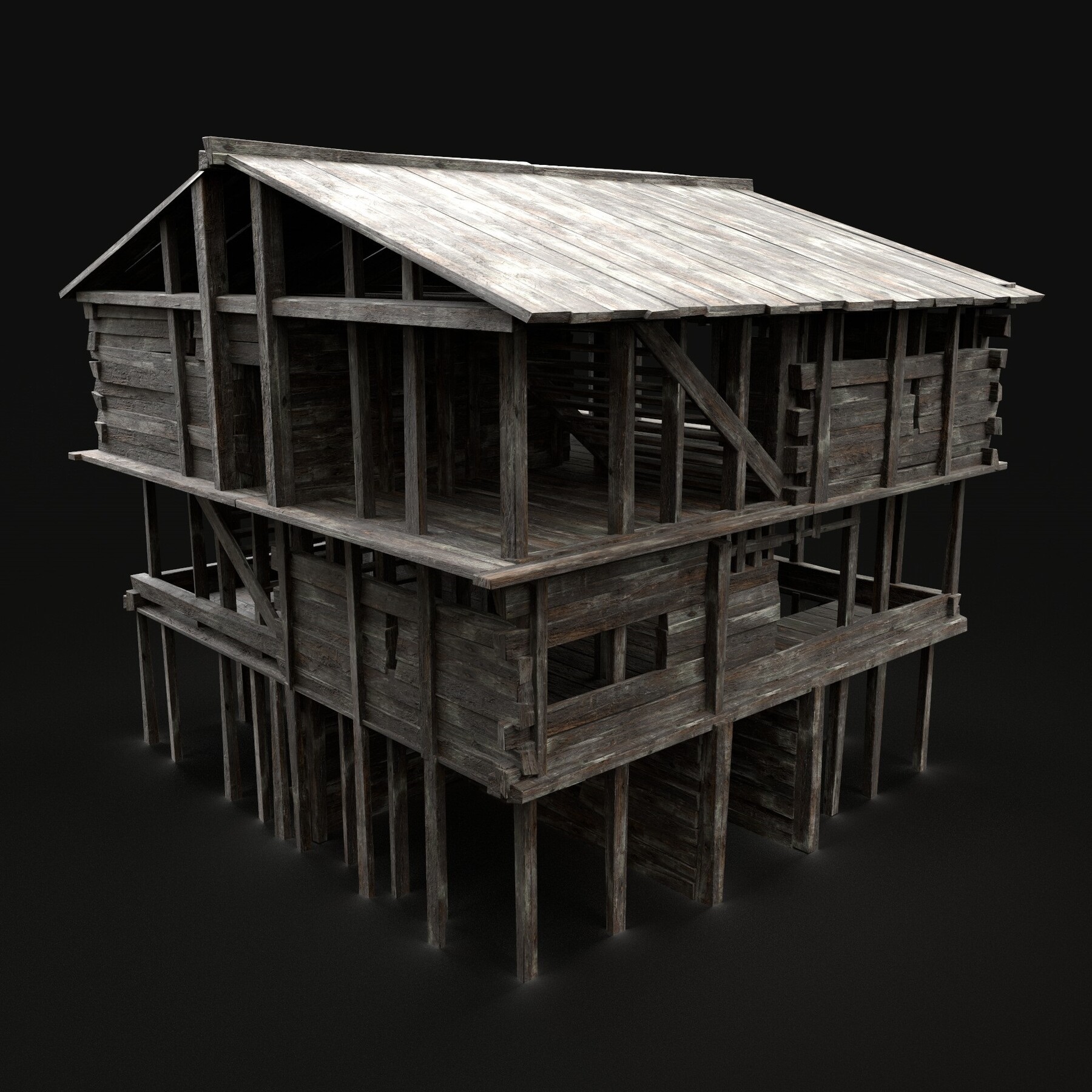Enterables - MEDIEVAL SCOUT TOWER WATCHTOWER VILLAGE GUARD WAREHOUSE ...