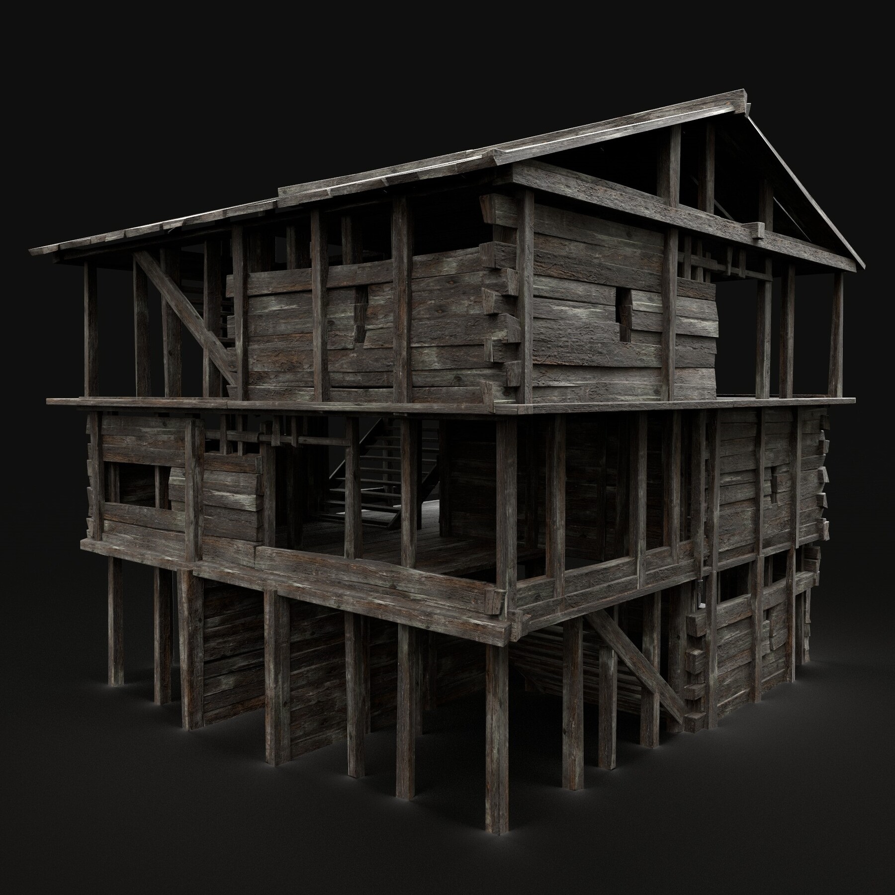 ArtStation - MEDIEVAL SCOUT TOWER WATCHTOWER VILLAGE GUARD WAREHOUSE ...