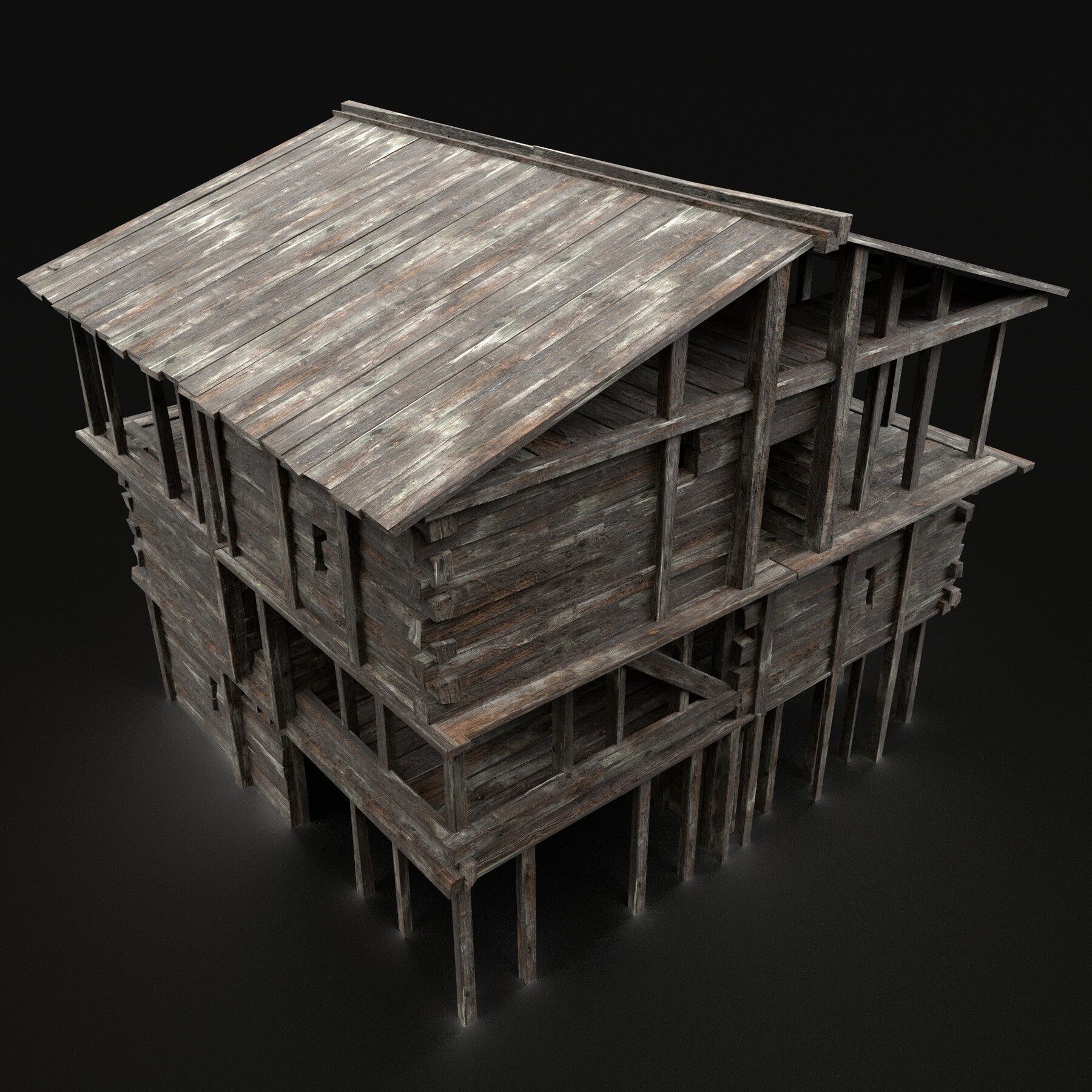 ArtStation - MEDIEVAL SCOUT TOWER WATCHTOWER VILLAGE GUARD WAREHOUSE ...