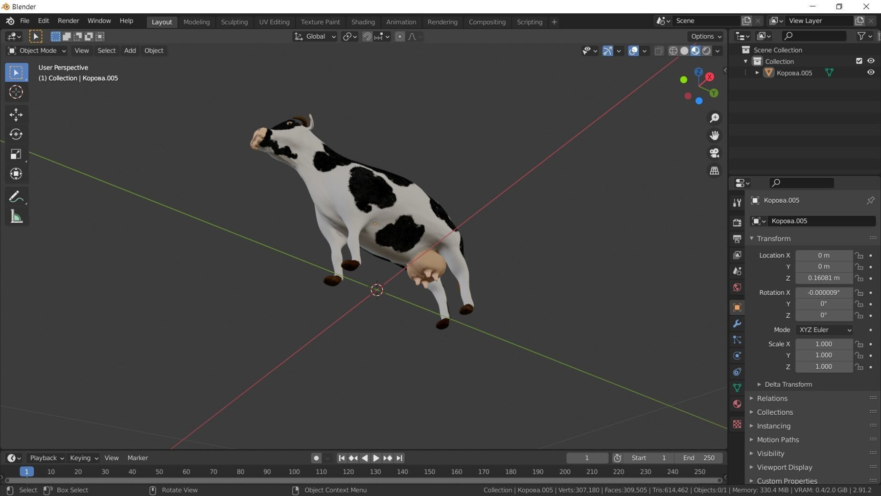 ArtStation - High - Poly Cow | Resources