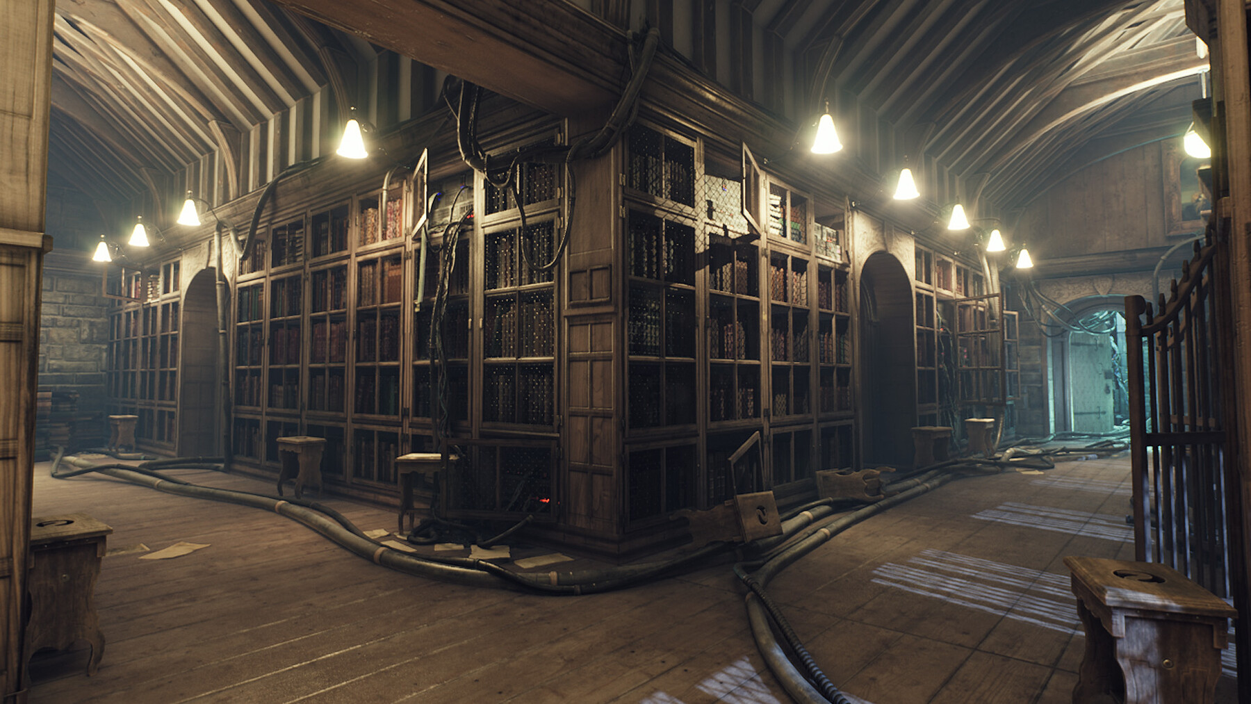 ArtStation - The "Bookworm Experiment" _ Library Scene [UE] | Game Assets