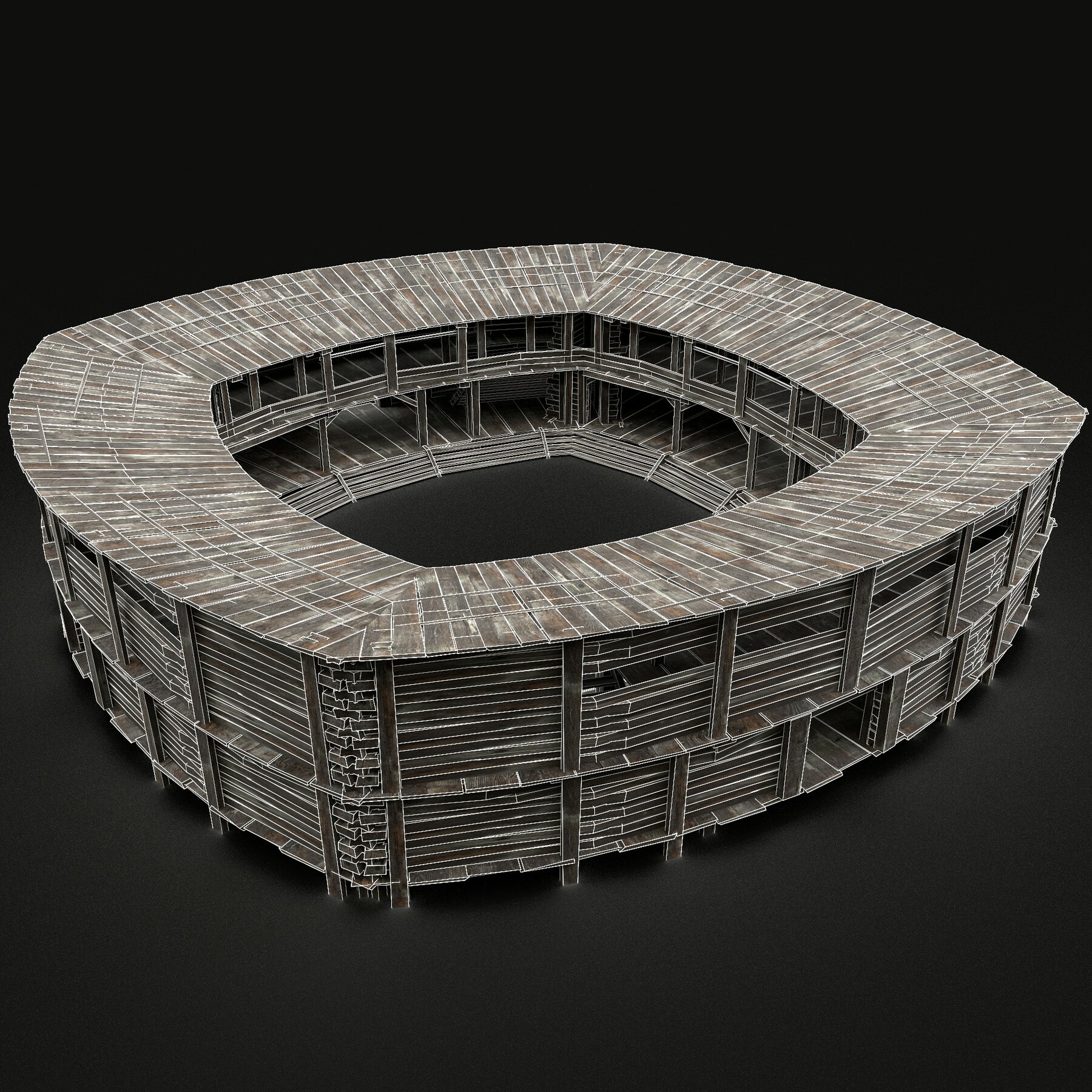 ArtStation - MEDIEVAL FIGHTING ARENA THEATER SCENE FANTASY RING | Game ...